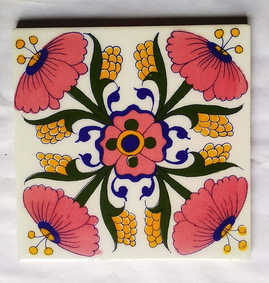 Handmade Pack of 6 Tiles Home Decor Ceramic Tiles 6 x 6 Inch | eBay
