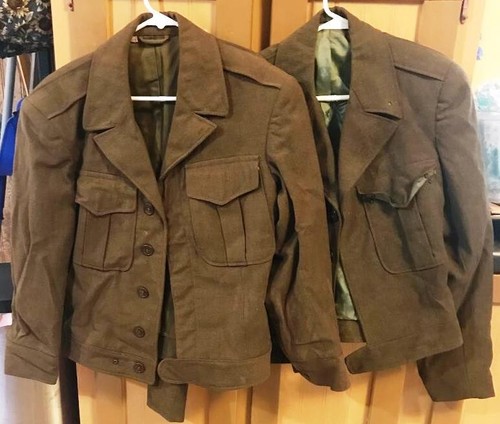 WW2 Original Airborne Parachute Regiment Ike Jackets lot of 2 wool ...