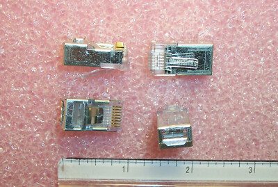 QTY (50) 8x8 8P8C RJ-45 RADIUS BACK MODULAR PLUGS 110-080810-24 ...