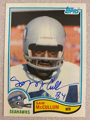 Sam McCullum signed SEATTLE SEAHAWKS card 1982 Topps | eBay