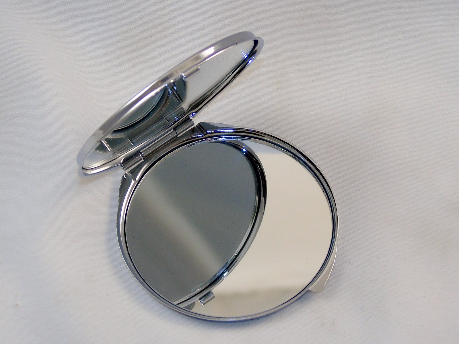 Polished Metal Compact Purse Mirror w/Dual View, Monogram Initial ...