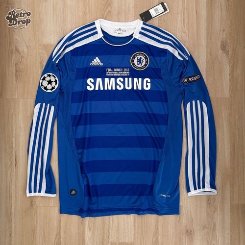 Chelsea 2011 Home Blue Long Sleeve UCL Final Fan Soccer Jersey Didier ...