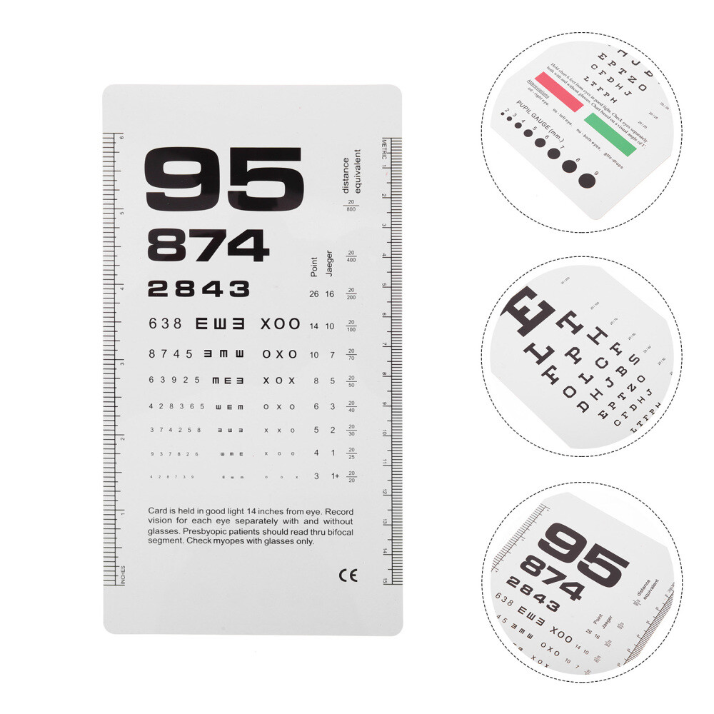 Vision Test Chart Pvc Eye Charts for Exam | Grelly UK