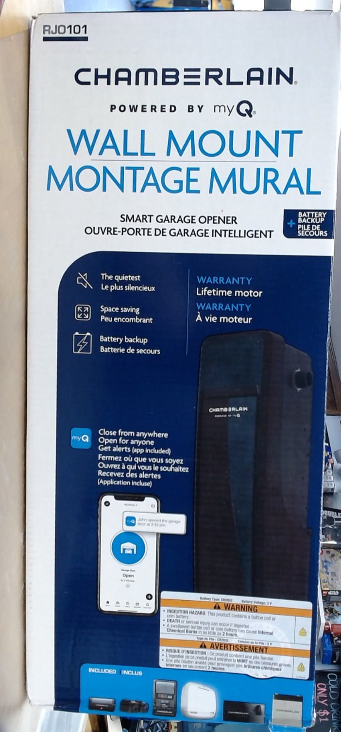 New Chamberlain RJO101MC WallMount DirectDrive Garage Door Opener Built ...