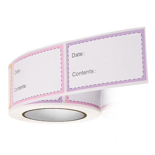 250Pcs/Roll Self-Adhesive Freezer Refrigerator Food Storage Paper ...