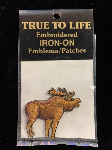 True to Life Moose Embroidered Iron-On Emblem Patch | eBay