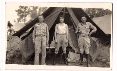 US Army Soldiers Outside Their Tent Camp Site Vintage 1930s Real Photo ...