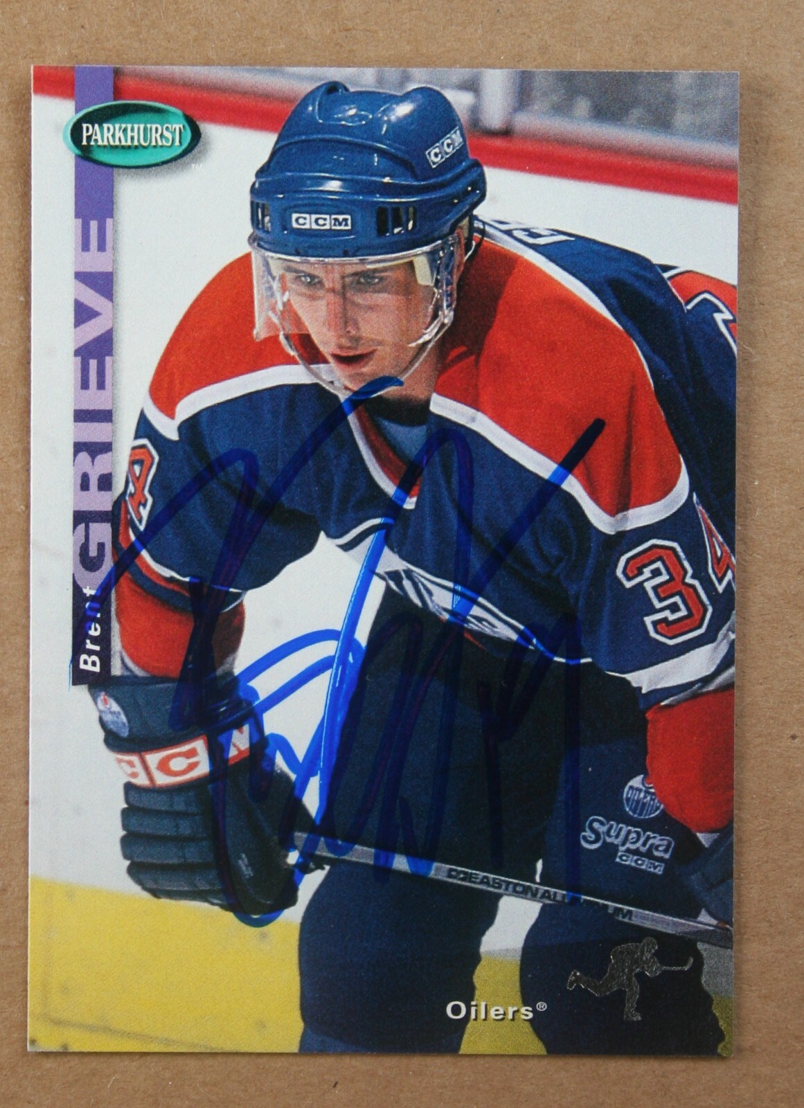 AUTOGRAPHED - Brent Grieve Parkhurst #79 Houston Oilers 1994 NHL | eBay