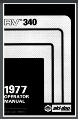 Ski-Doo Snowmobile 1977 TNT RV 340 Owner Manual 24 pages Comb bound Gloss Cover | eBay