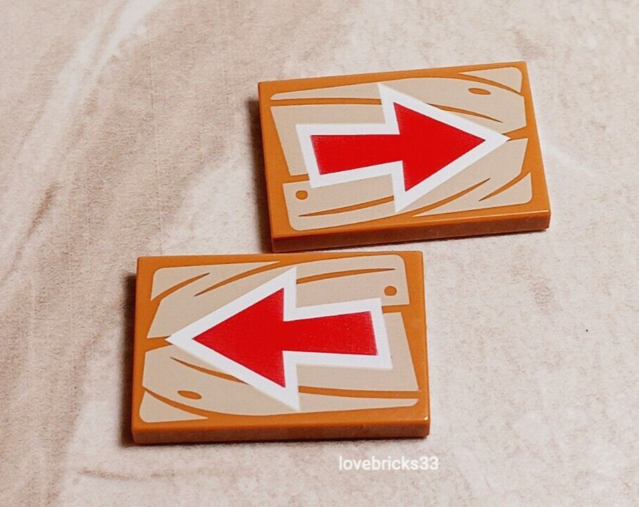 New LEGO Arrow Signs Right Left Pointing Streets Directional Wood ...
