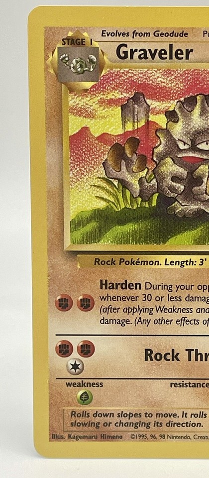 Graveler 37/62 Unlimited Fossil Pokemon Card WOTC Vintage 1999 NM | eBay