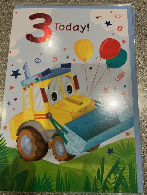 AGE 3 THIRD 3RD HAPPY BIRTHDAY PARTY GREETING CARD - boy or girl | eBay UK