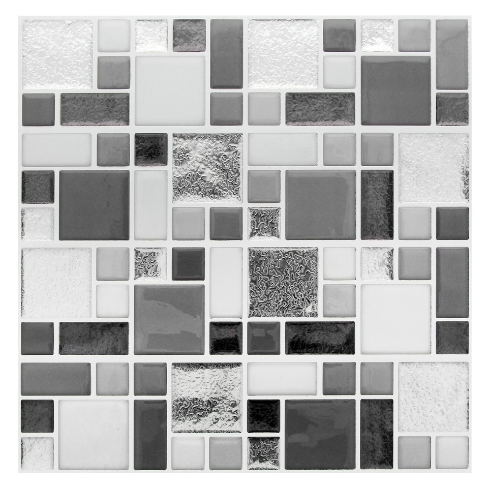 VINYL WALL TILES Self Adhesive Panel Kitchen Bathroom Home Decor ALL ...