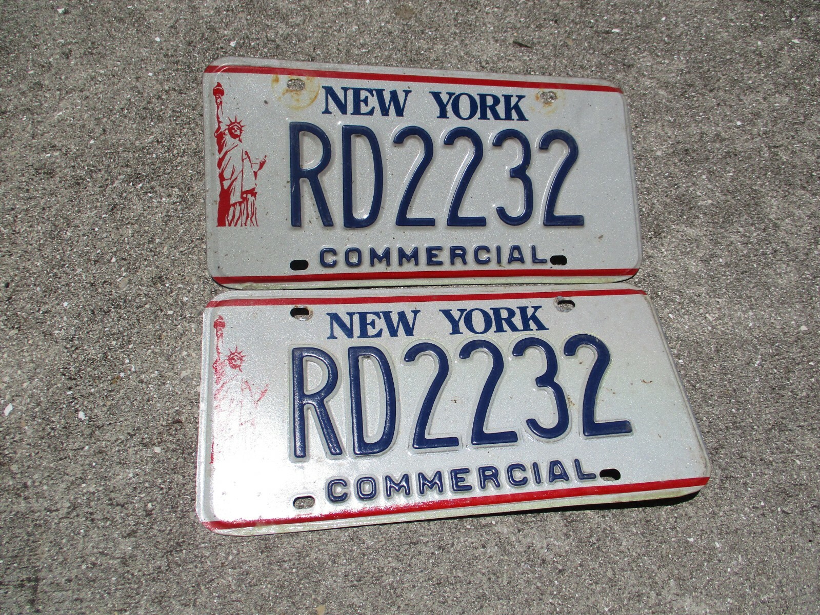 New York Statue of Liberty Comm. license plate pair # RD 2232 | eBay