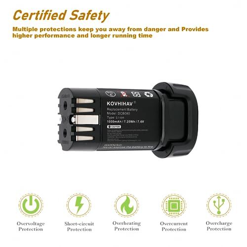 8v Max Replacement Battery For Dcb080 Dcf680n1 Dw4390 Dcf680n2 Dcl023 ...