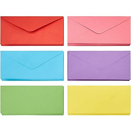 120 Pack Colored Envelopes 10 For Business Office Letters Standard ...