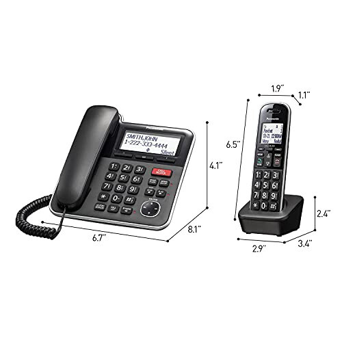 Expandable Corded/Cordless Phone System with Answering Machine – 2 ...