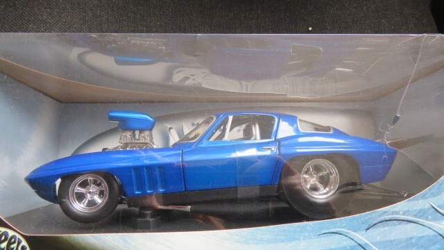 Hot Wheels 100% 1:18 Blue Corvette Pro Mod Diecast Box Damage | eBay