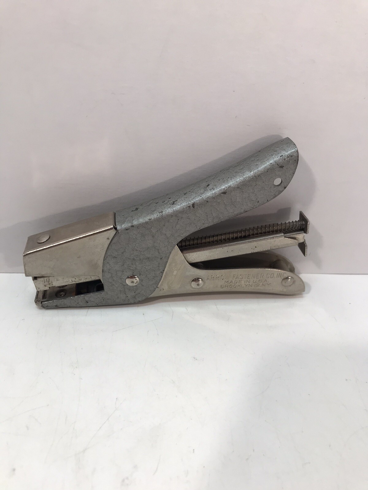 Vintage Arrow Fastener Co. Gray And Chrome Handheld Stapler, Used S-66 ...