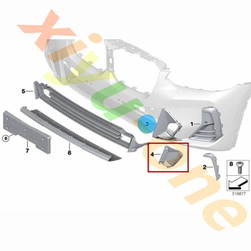 51118081199 For BMW X3 X4 G01 G02 2022-2023 Left Side Bumper Air Inlet ...