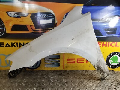 VW POLO BLUEMOTION 2013 N/S/F WING PANEL WHITE (MARKED, SCRATCHED ...