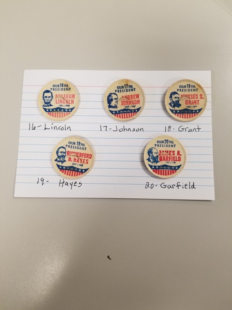 Vintage President Milk Cap Lot 16th Thru 20th | eBay