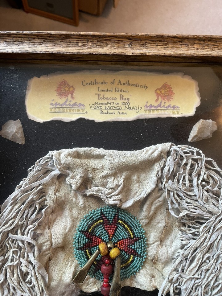 Authentic Indian Navajo Tobacco Bag Native American Vibro 600350 Navajo ...