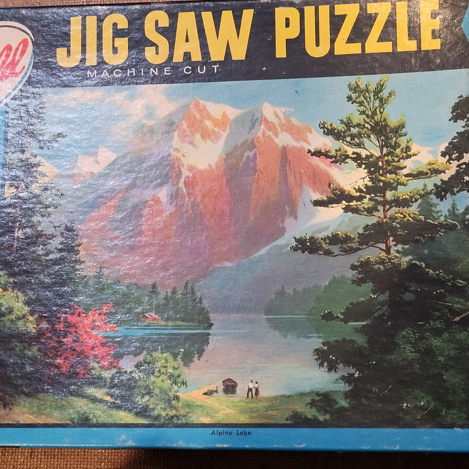 Vintage GUILD Alpine Lake Machine Cut 304 pc Jig Saw Puzzle Complete ...