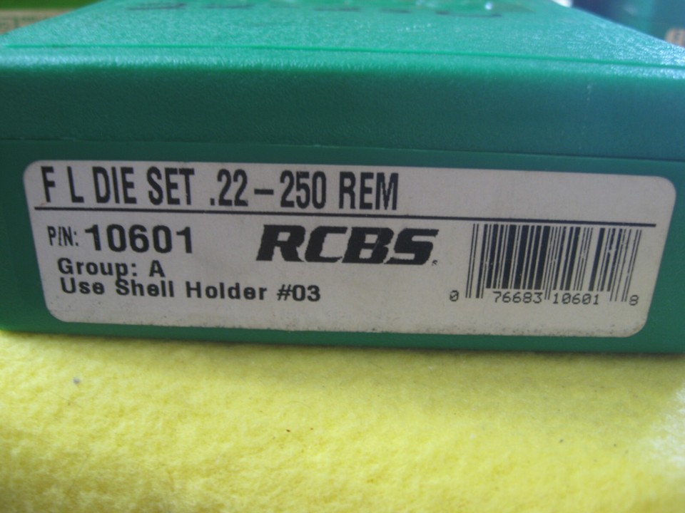 RCBS #10601 F L DIE SET .22-.250 REM RELOADING DIE SET | eBay