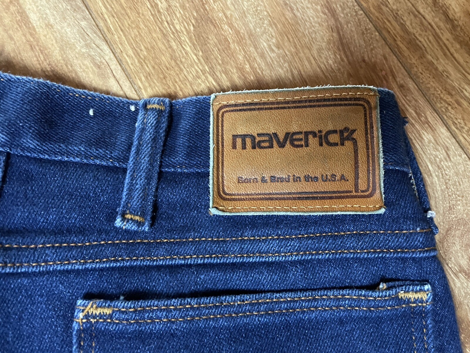 Wranger Maverick Jeans Vintage Dark Blue Cotton Bootc… - Gem
