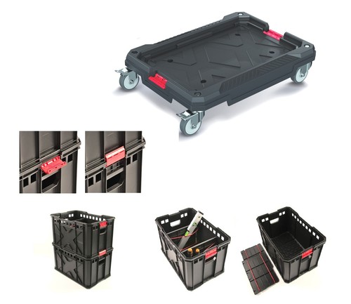 Storage Tool Platform Box Wheels Large Mobile Toolbox Tray Compartment ...