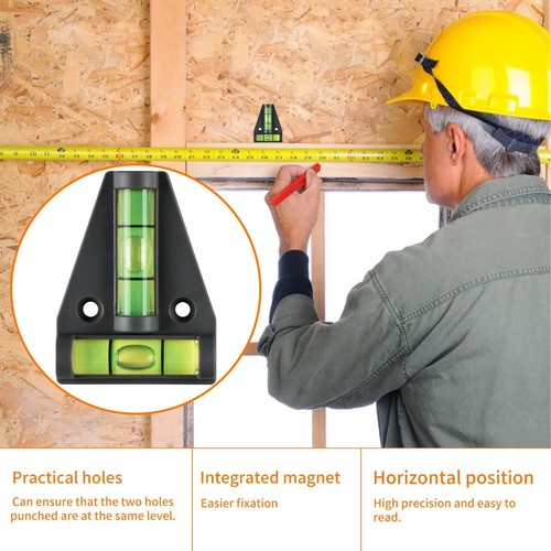 Level Tool Set 4-In-1 Portable Small Bubble Level-Magnetic Pocket Green ...