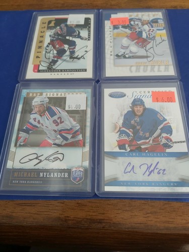 Lot Of Four New York Rangers Hockey Autograph Cards | eBay