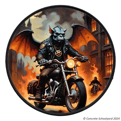 Motorcycle Gargoyle Patch Up to 25cm, Large Jacket Backpatch MC Biker ...