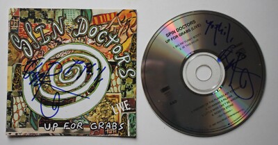 Autographed Hand Signed SPIN DOCTORS - CD and Booklet - "Up For Grabs ...