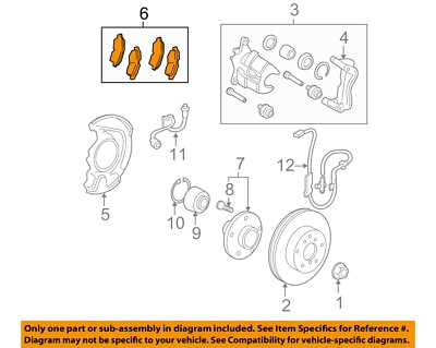 TOYOTA OEM 08-14 Corolla Front Suspension Brake Components-Brake Pads ...