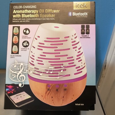 Aromatherapy Essential Oil Diffuser/Bluetooth Speaker Color Changing W ...