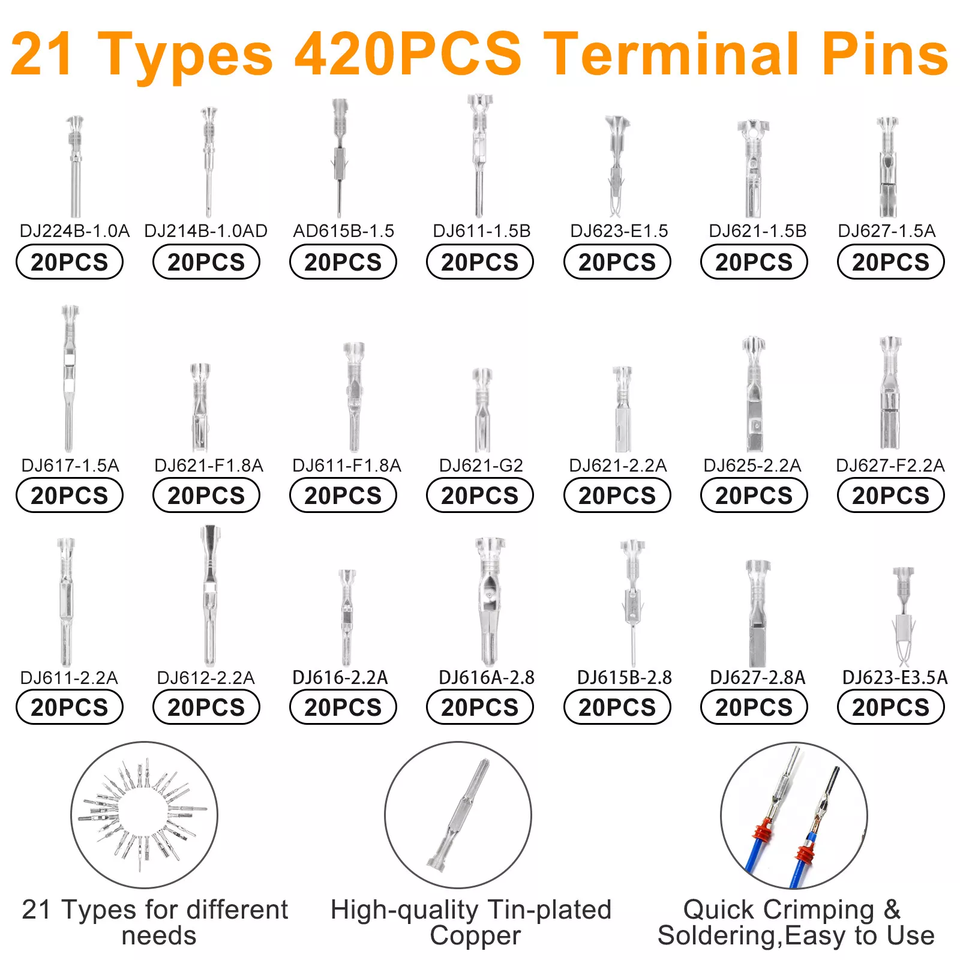 739Pcs Automotive Electrical Connector Pins Kit Terminal Removal Tool ...