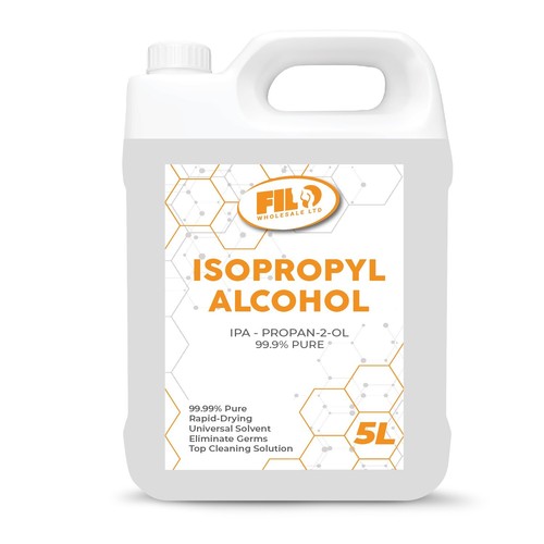 Isopropyl Alcohol 5L IPA Isopropanol 99.9% Grade Lab Pure Rubbing ...