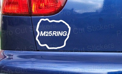100mm (10cm) M25 Ring Funny Novelty Custom Car Van Window Bumper ...