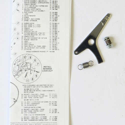 HURST USA Lightning Rods Automatic Shifter Reverse Lever Kit GM Ford ...