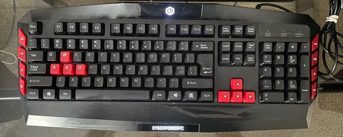 Cyberpower PC Gaming Keyboard Multimedia Gaming Wired USB Keyboard ...