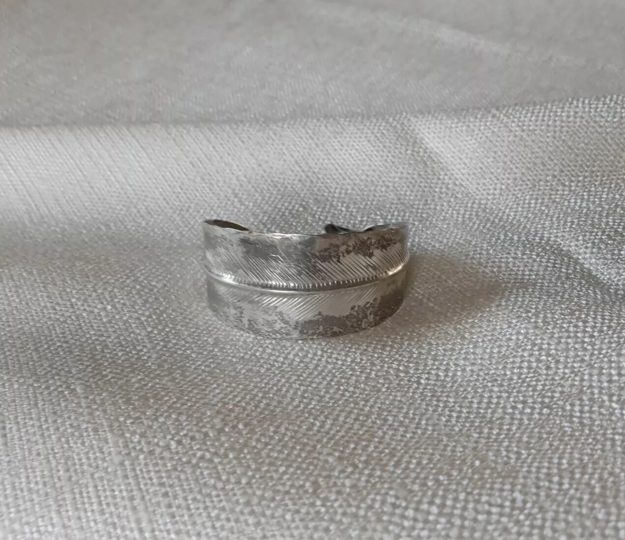 Rare Vintage Stuart Nye Handmade Sterling Silver Feat… - Gem