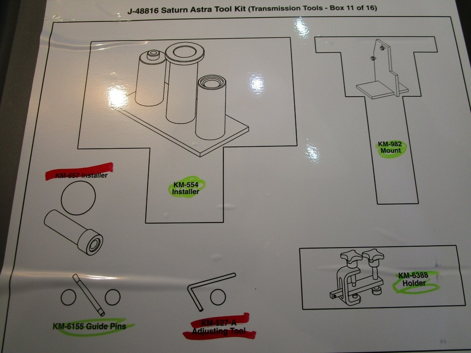 SATURN ASTRA TOOL KIT BOX 11 OF 16 J-48816 | eBay