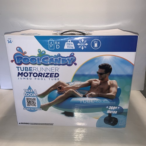 Poolcandy Motorized Tube Runner Inflatable Jumbo Pool Tube 44 in Heavy ...
