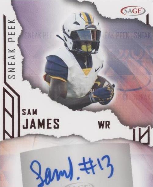 2023 SAGE Low Series - Sneak Peek Autographs Sam James #SPA-SJ Red (AU ...