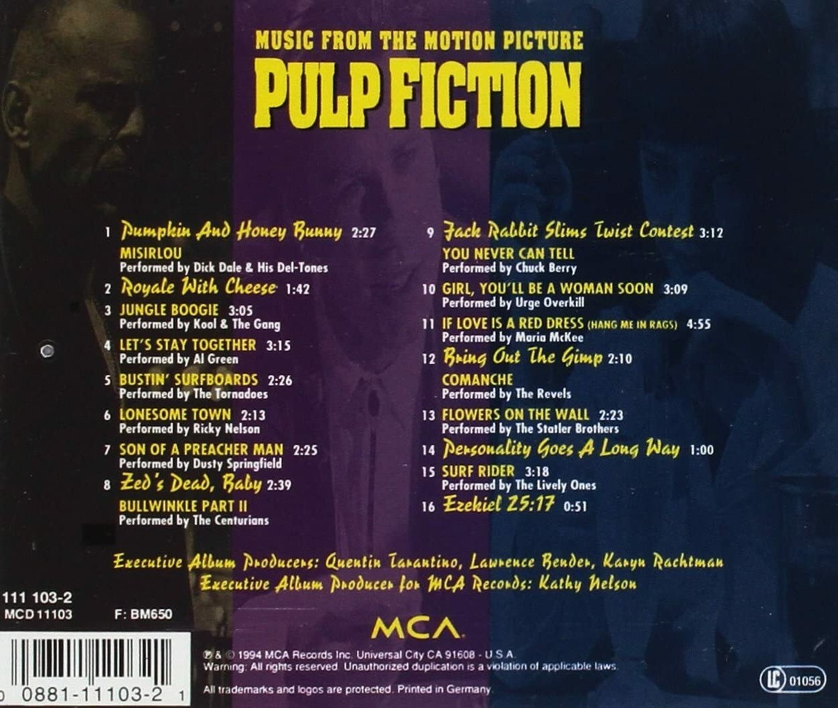 Tim Roth Narrativa Pulp Pulp Fiction By Various Artists (CD, 1994) For