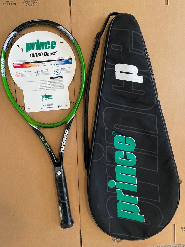 Prince Turbo Beast Tennis Racket (TC87A) w/ Cover - 4 5/8, MP, Unstrung ...