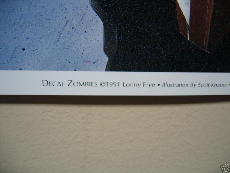 DECAF ZOMBIES! Coffee shop wall art poster for java junkies, espresso ...