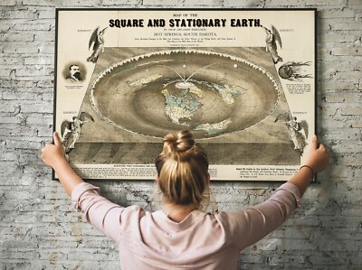 1893 Square and Stationary Earth - Orlando Ferguson Flat Earth Map Of ...